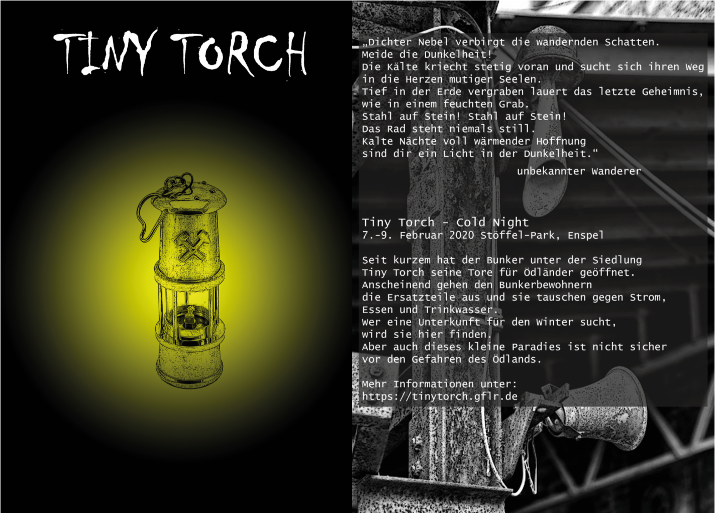 Endzeit-LARP „Tiny Torch – Cold Night“ Anmeldung online – Gesellschaft ...